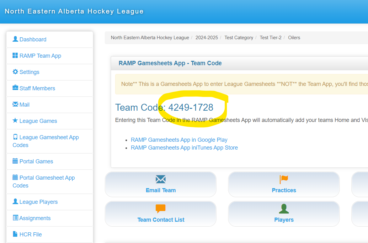 North Eastern Alberta Hockey League : Website by RAMP InterActive
